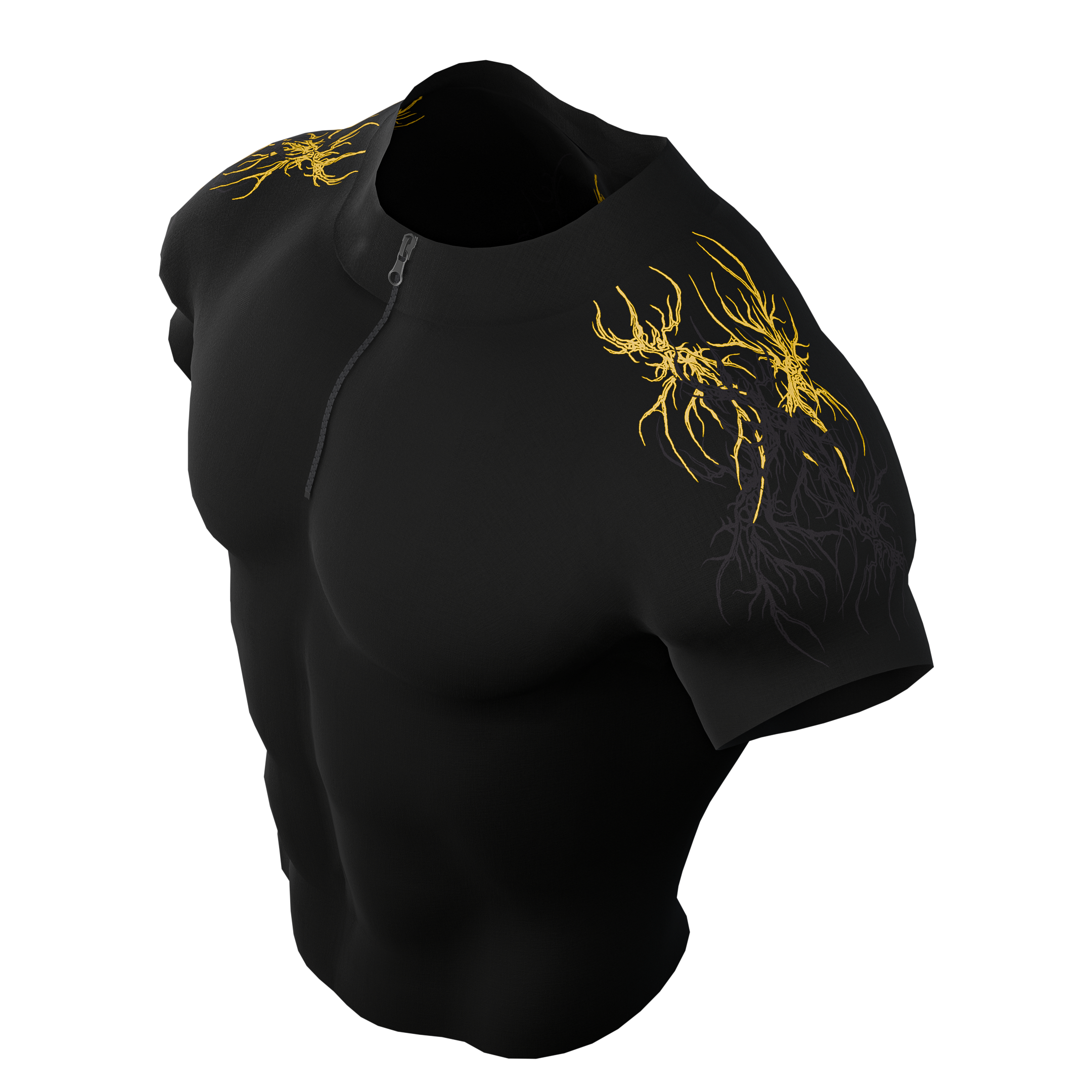 Prime Arc Zip Compression Tshirt Half Sleeve - Yellow/Black – XtremeX