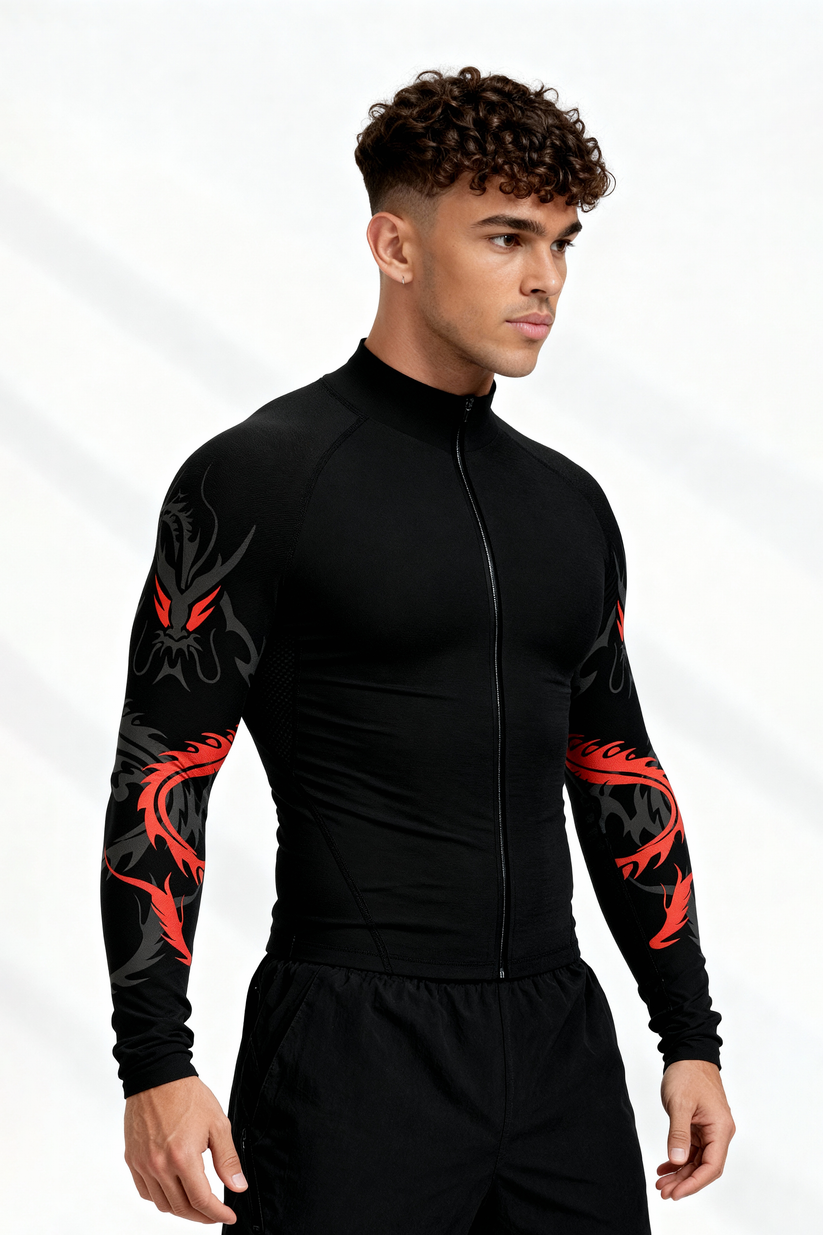 Draco Rage Compression Zipper - Black – XtremeX