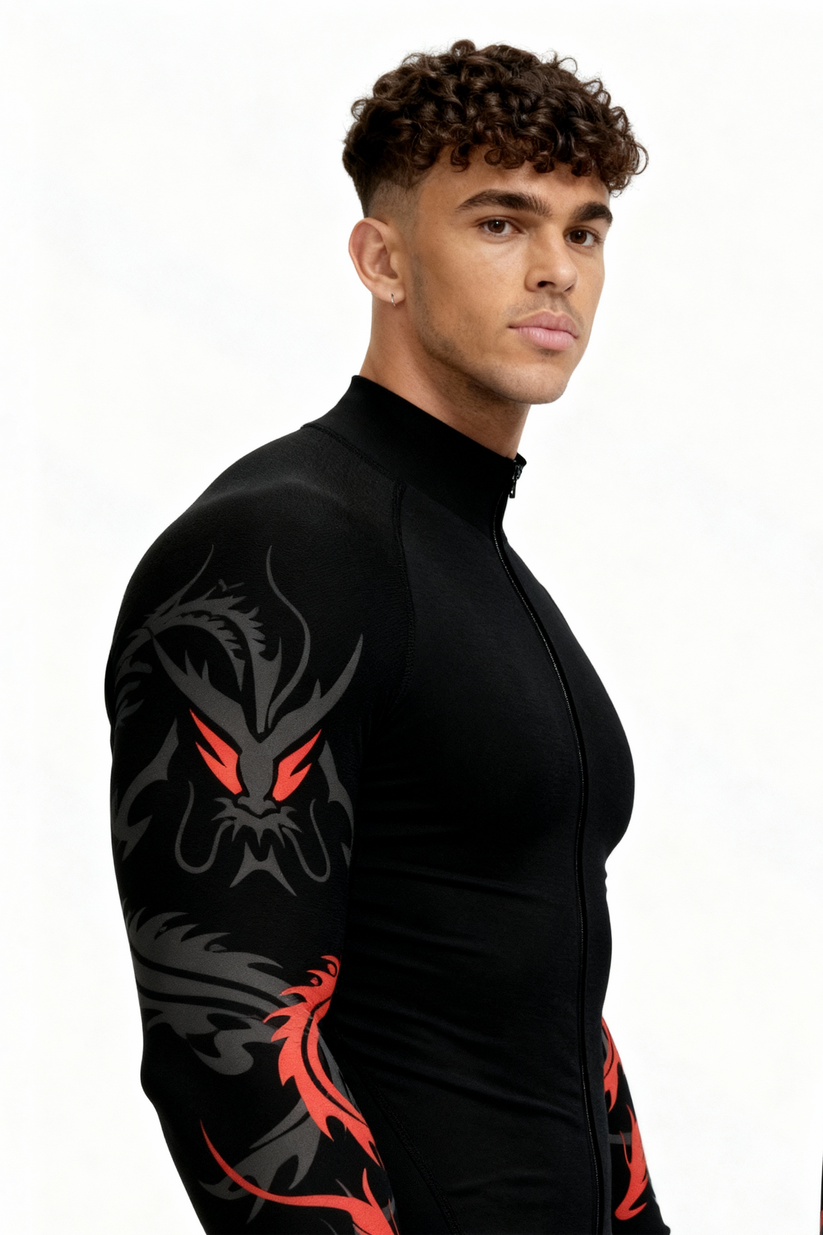 Draco Rage Compression Zipper - Black – XtremeX